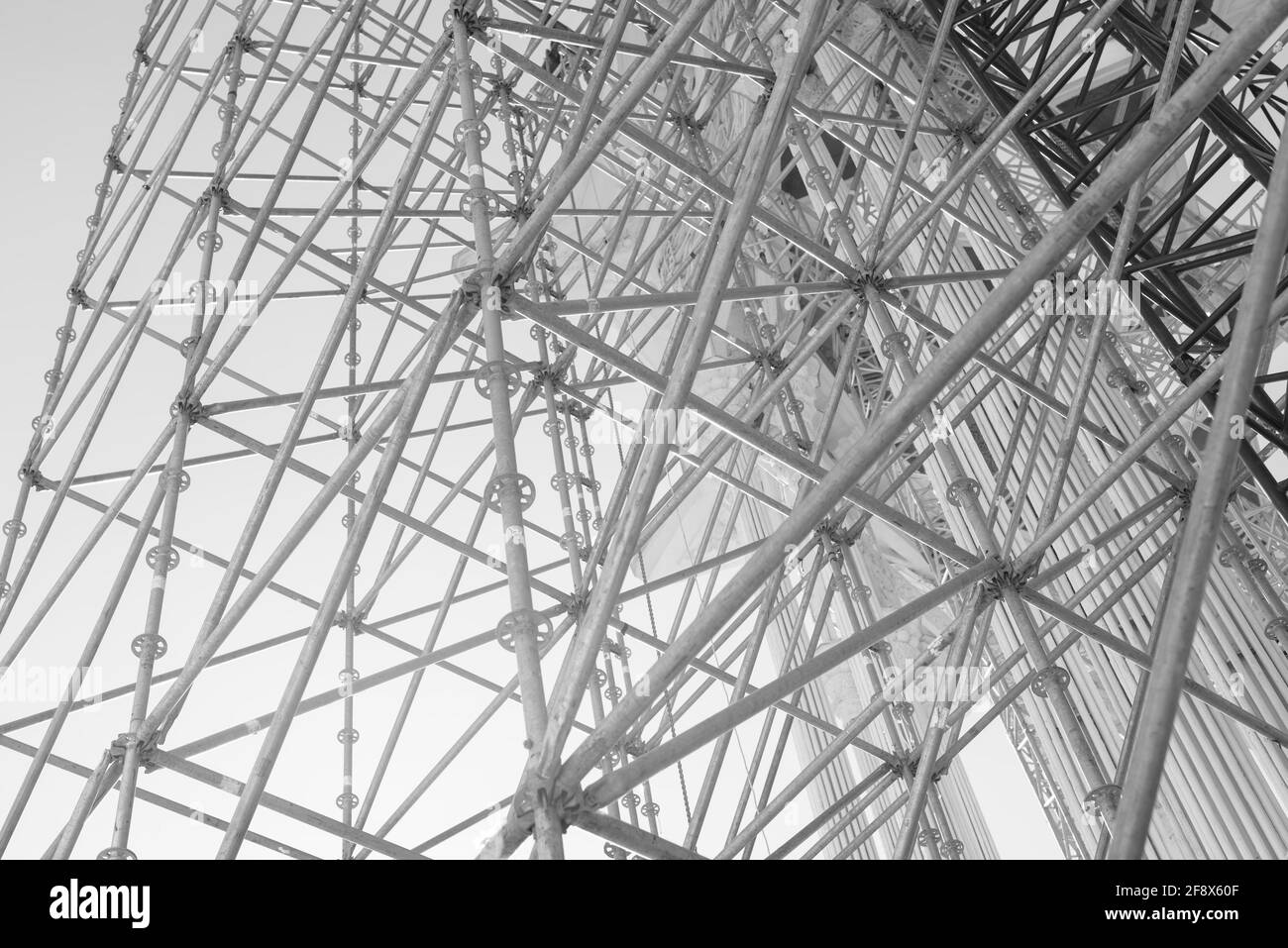 Scaffolding Elements Construction. Metal scaffolding tubes and bars ...