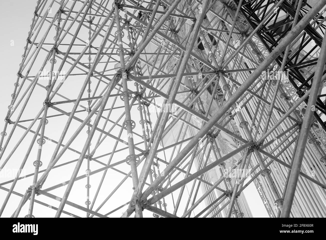 Scaffolding Elements Construction. Metal scaffolding tubes and bars ...