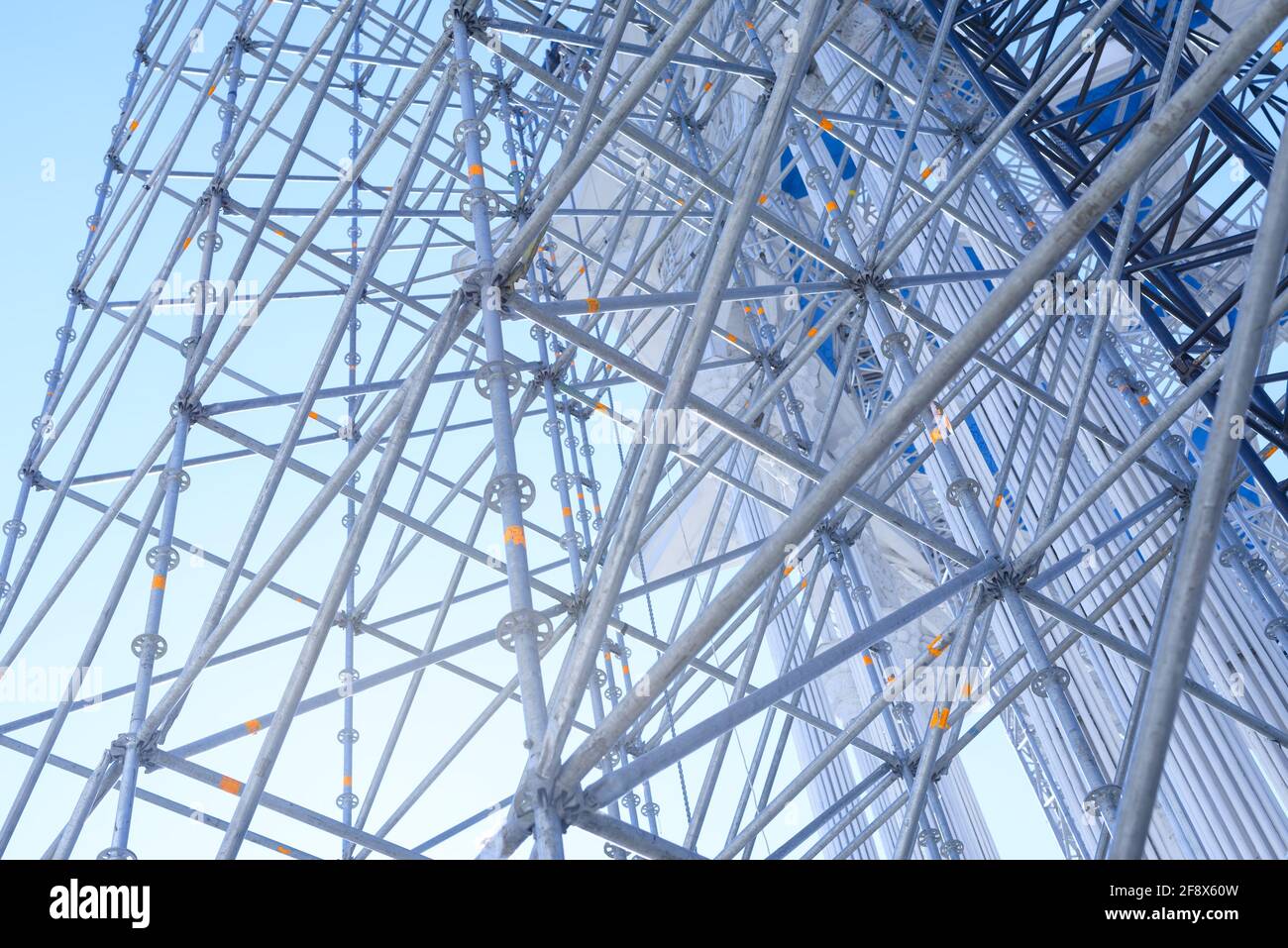 Scaffolding Elements Construction. Metal scaffolding tubes and bars ...