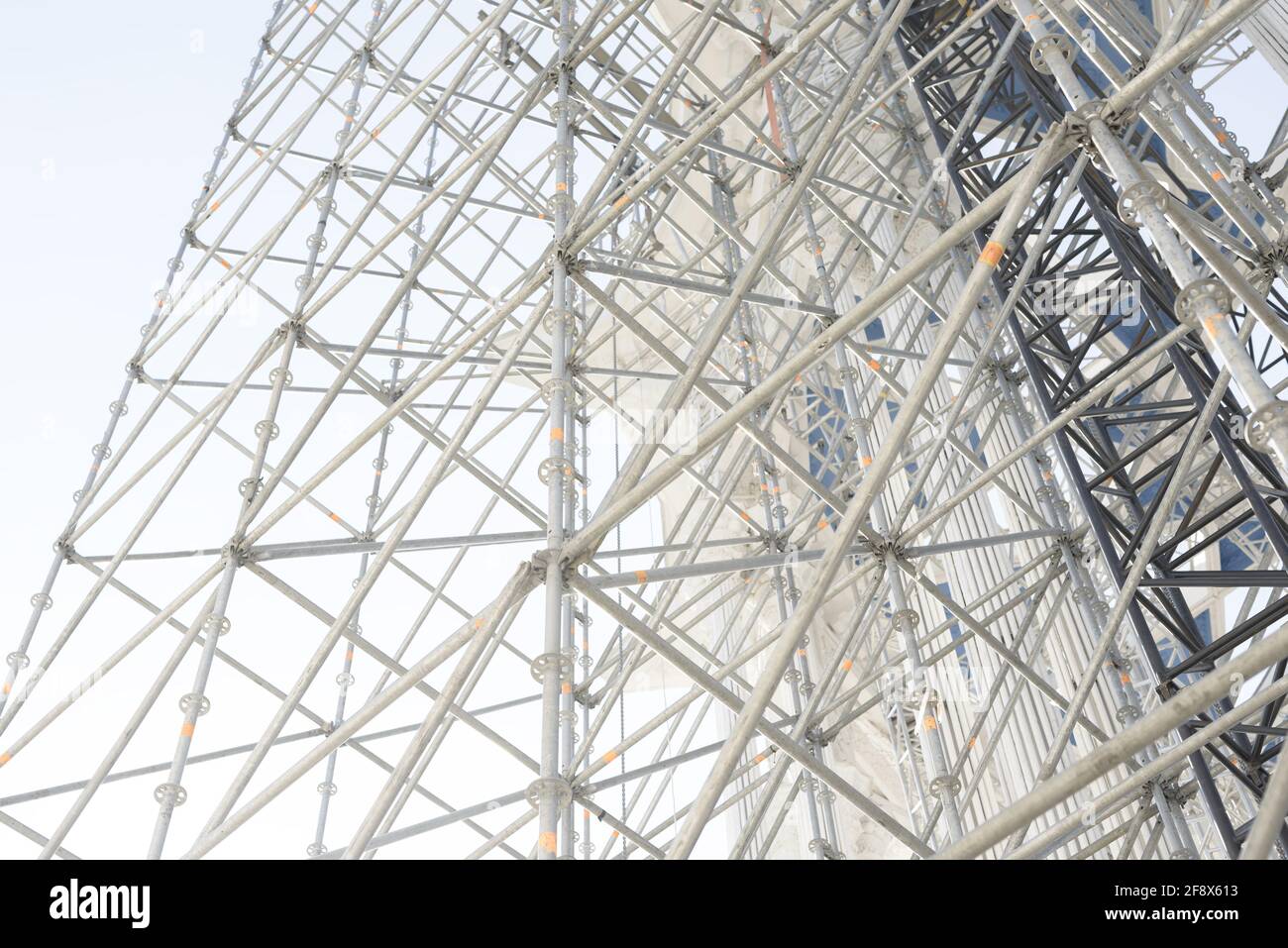 Scaffolding Elements Construction. Metal scaffolding tubes and bars ...