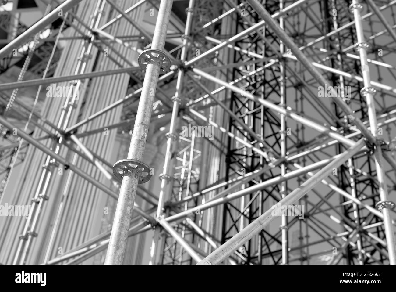 Scaffolding Elements Construction. Metal scaffolding tubes and bars ...
