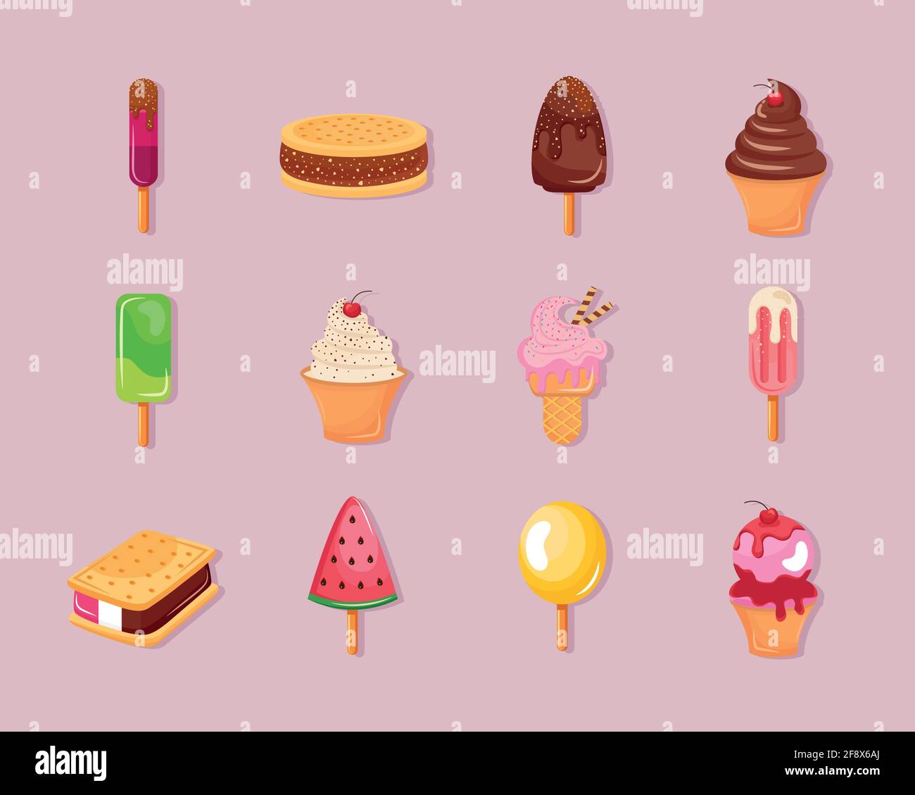 Iced sugar cookies Stock Vector Images - Alamy