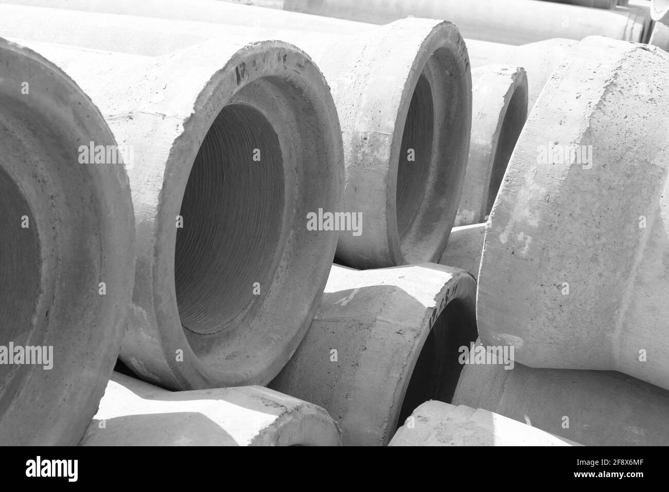 Concrete pipe culvert Black and White Stock Photos & Images - Alamy