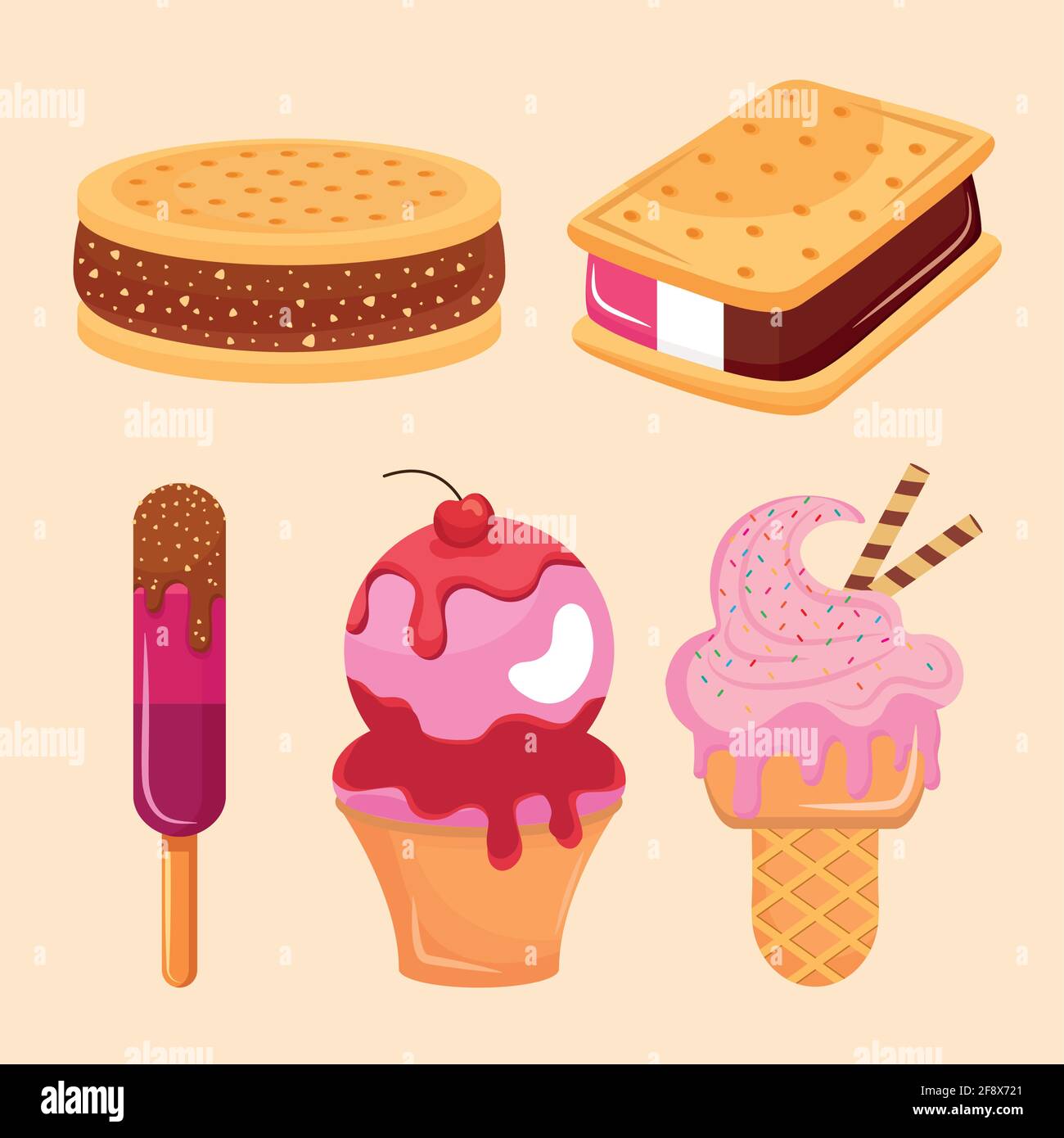 Iced sugar cookies Stock Vector Images - Alamy