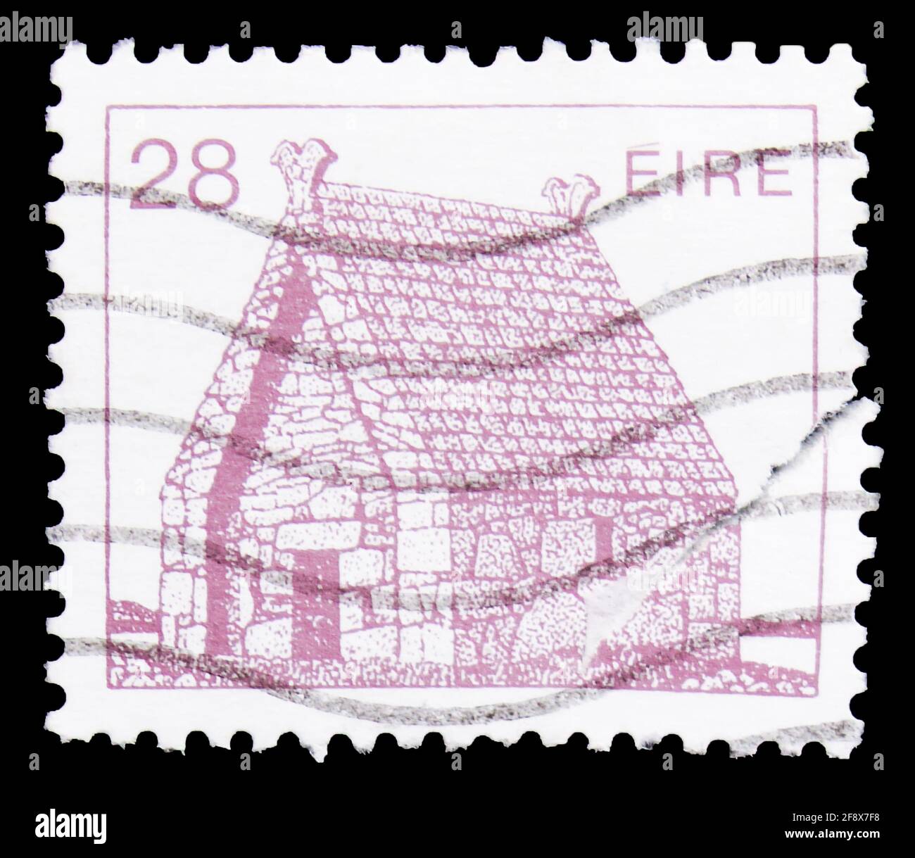 MOSCOW, RUSSIA - OCTOBER 1, 2019: Postage stamp printed in Ireland ...