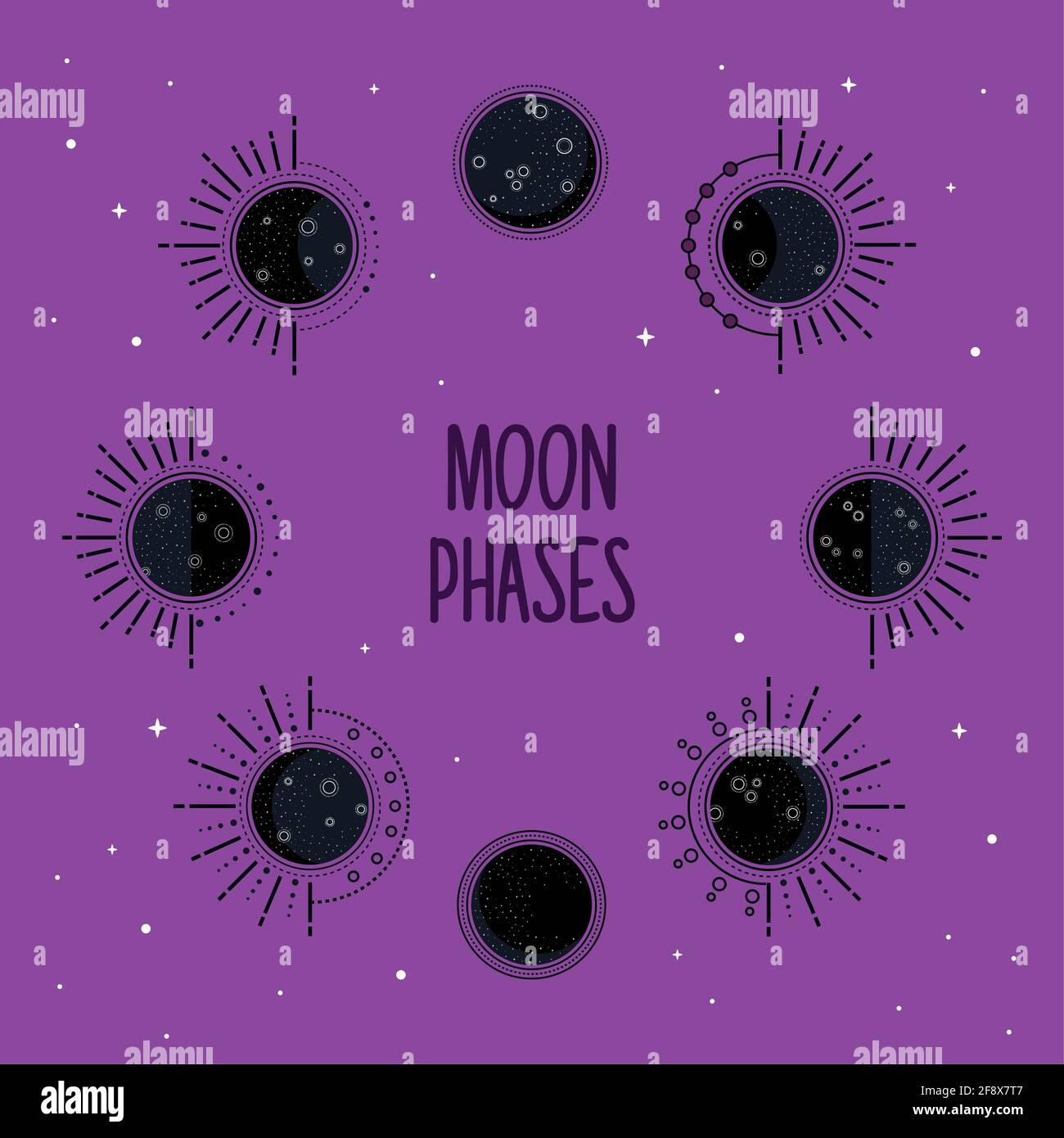 Lunar cycles Stock Vector Images - Alamy