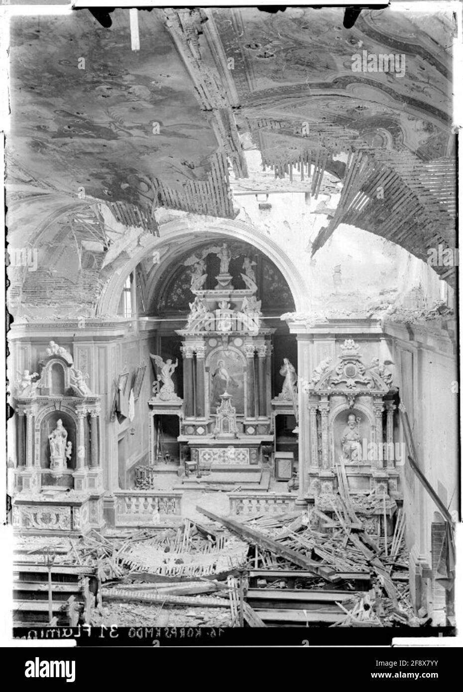 Bombarded church Black and White Stock Photos & Images - Alamy