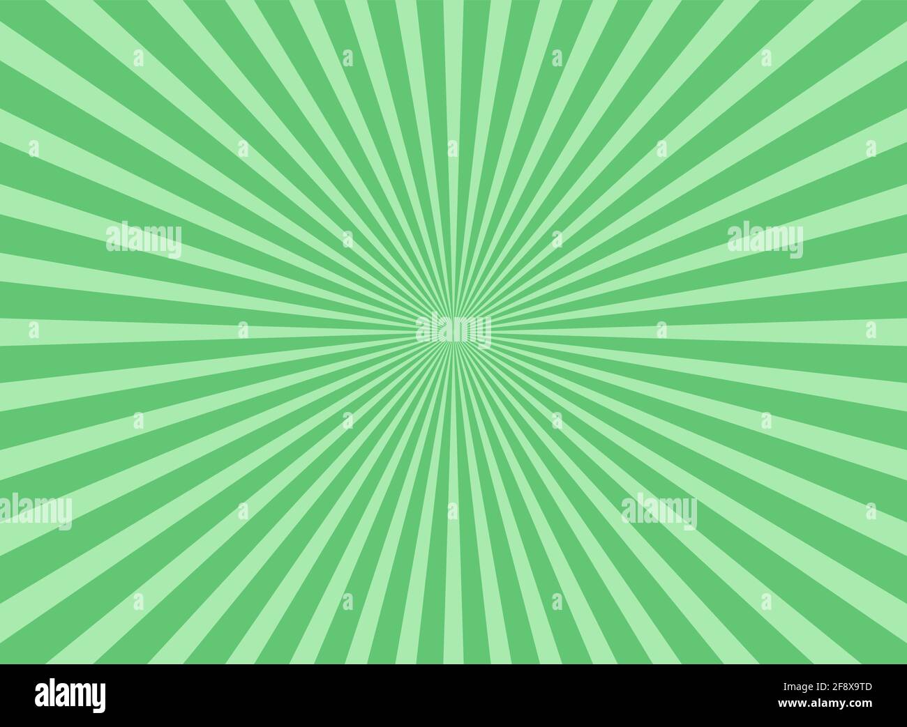 Sunlight wide background. Green color burst background. Vector ...