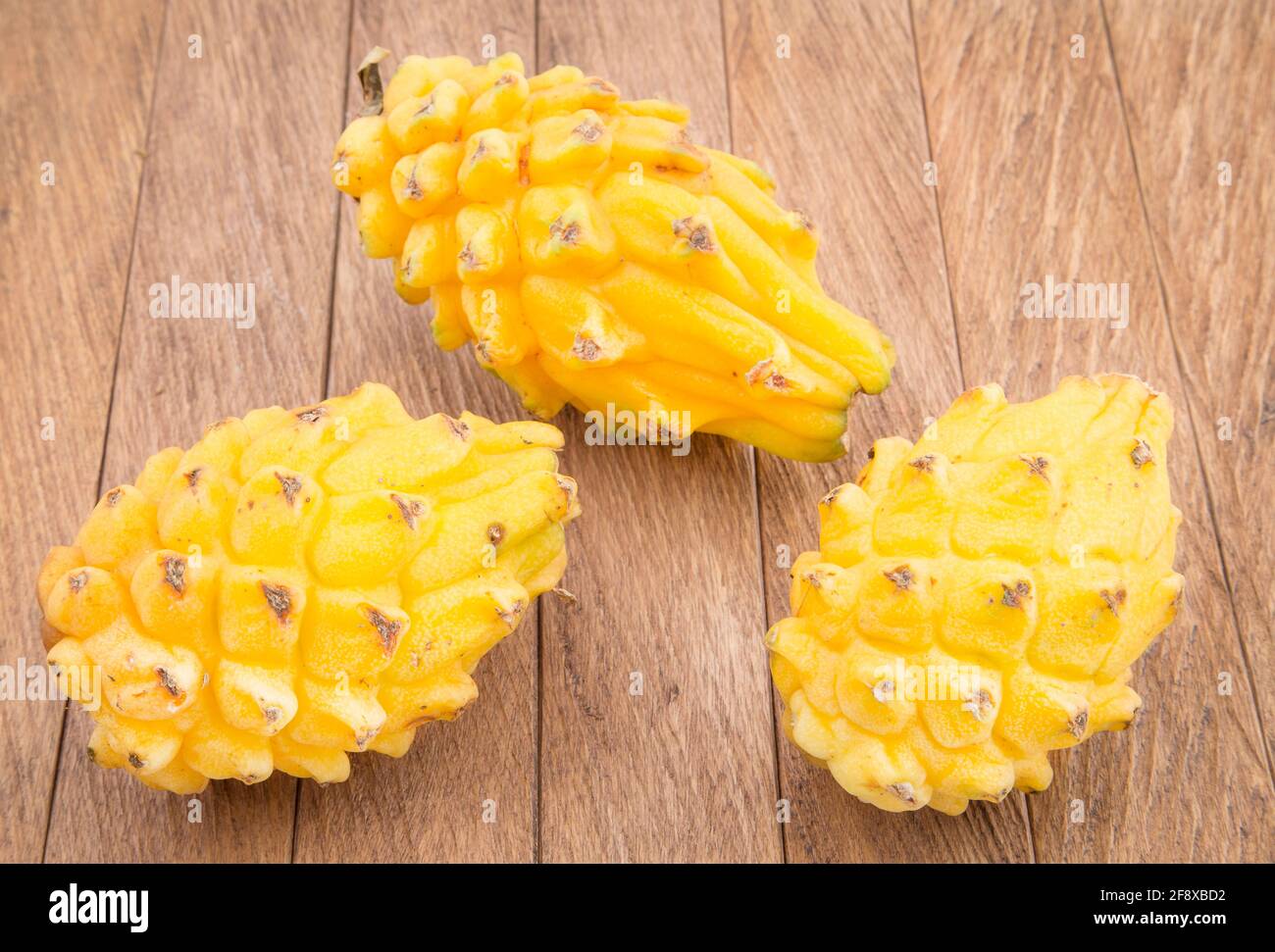 Yellow pitahaya or dragon fruit - Selenicereus megalanthus Stock Photo ...