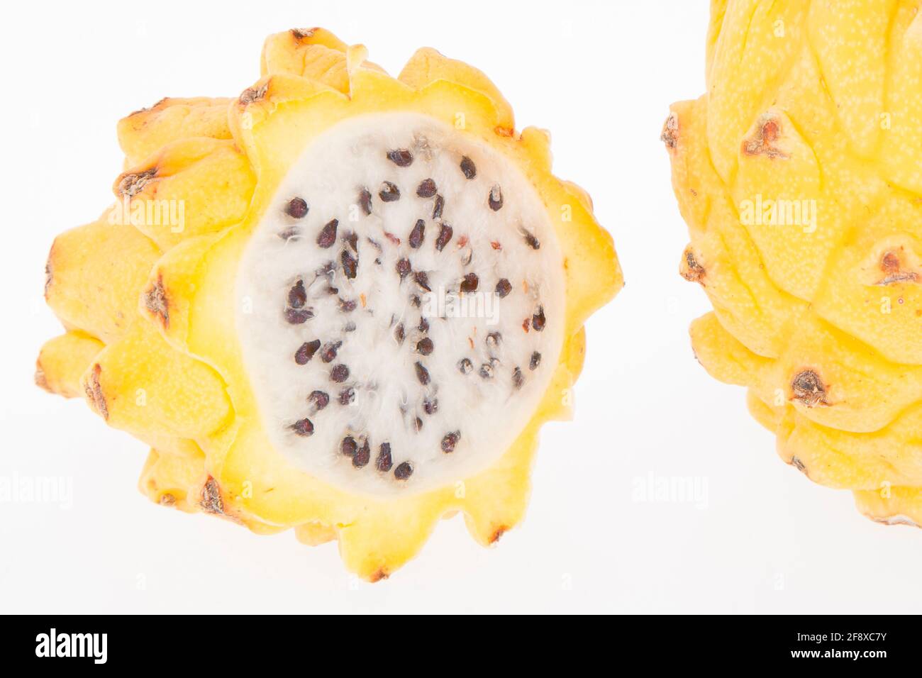 Yellow pitahaya or dragon fruit - Selenicereus megalanthus Stock Photo ...