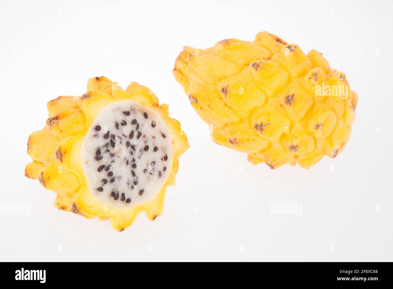 Yellow pitahaya or dragon fruit - Selenicereus megalanthus Stock Photo ...