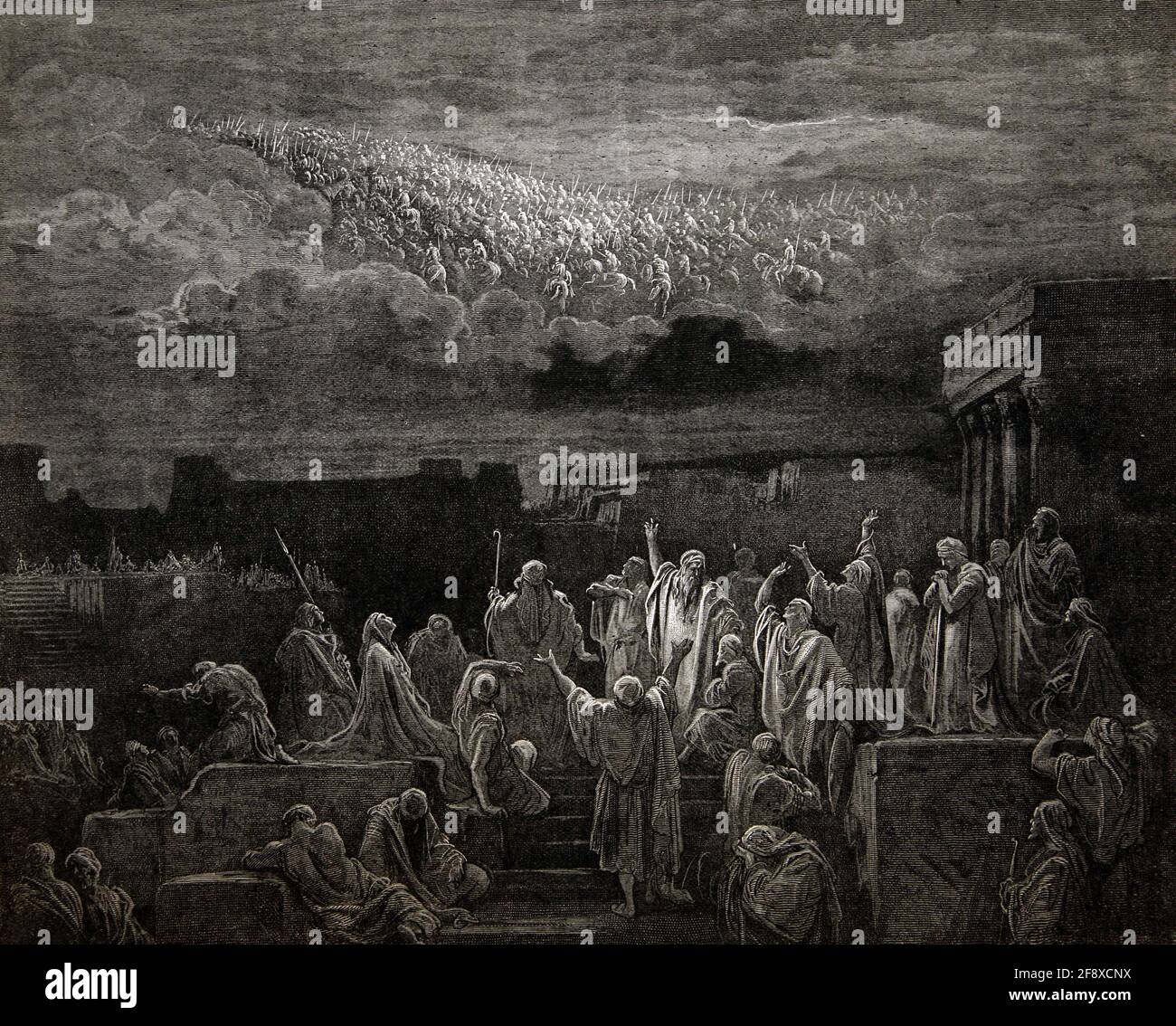 Bible story Illustration The Army Appears in the Heavens II Maccabees 5 ...