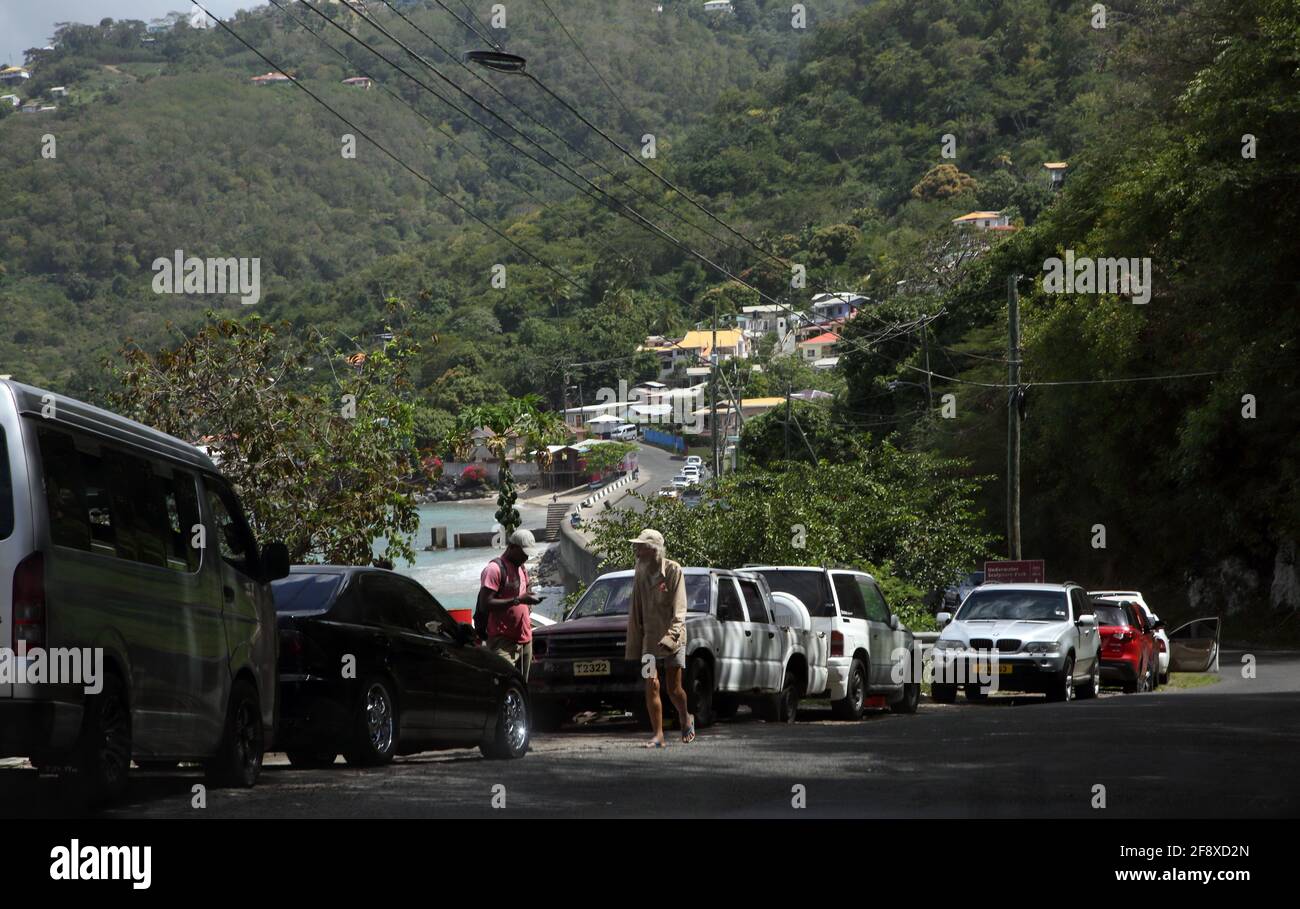 Grenada A Viewof Mount Moritz Cars Parked on the Road Stock Photo - Alamy