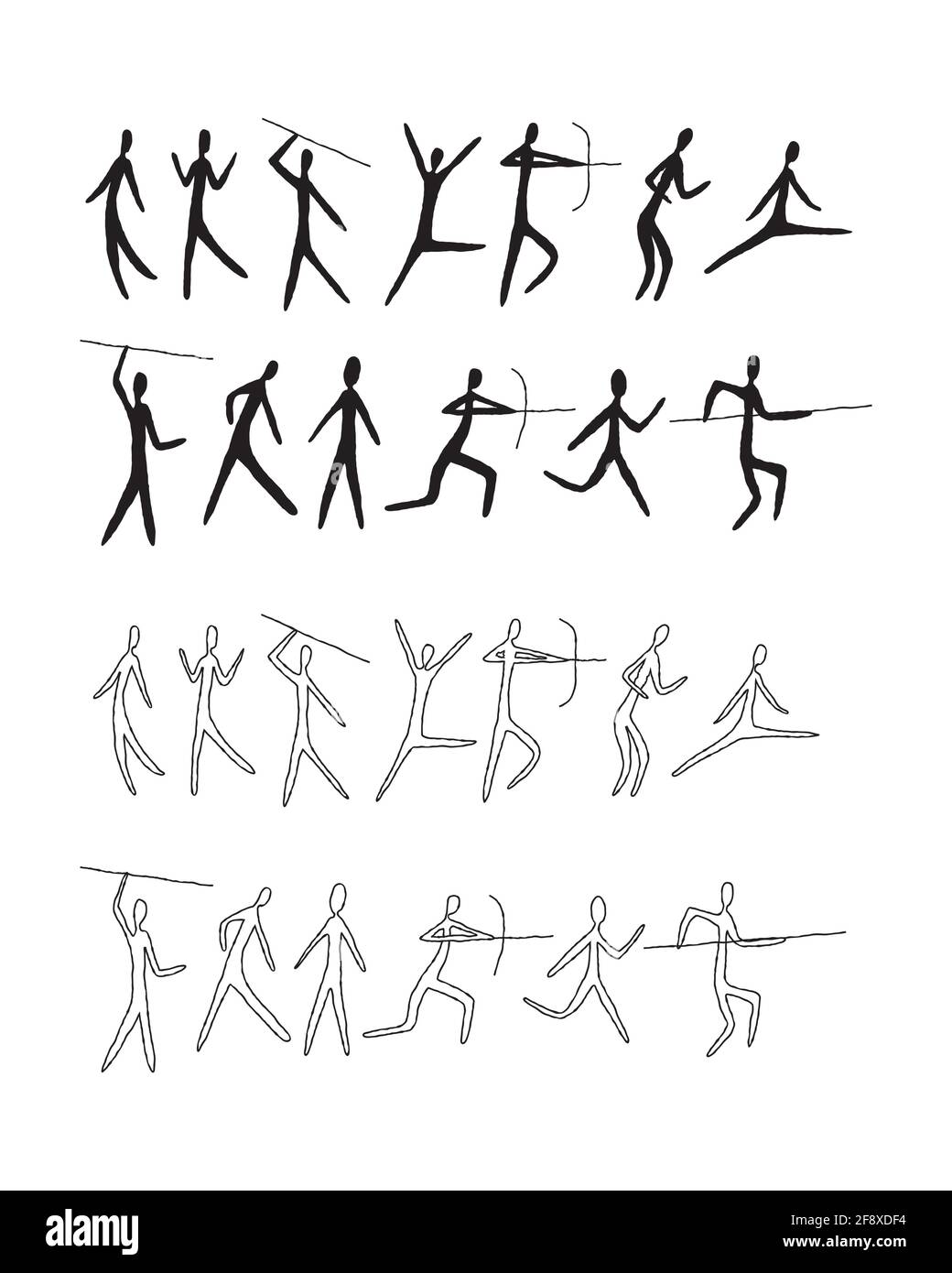 Ancient petroglyph rock art Stock Vector Images - Alamy