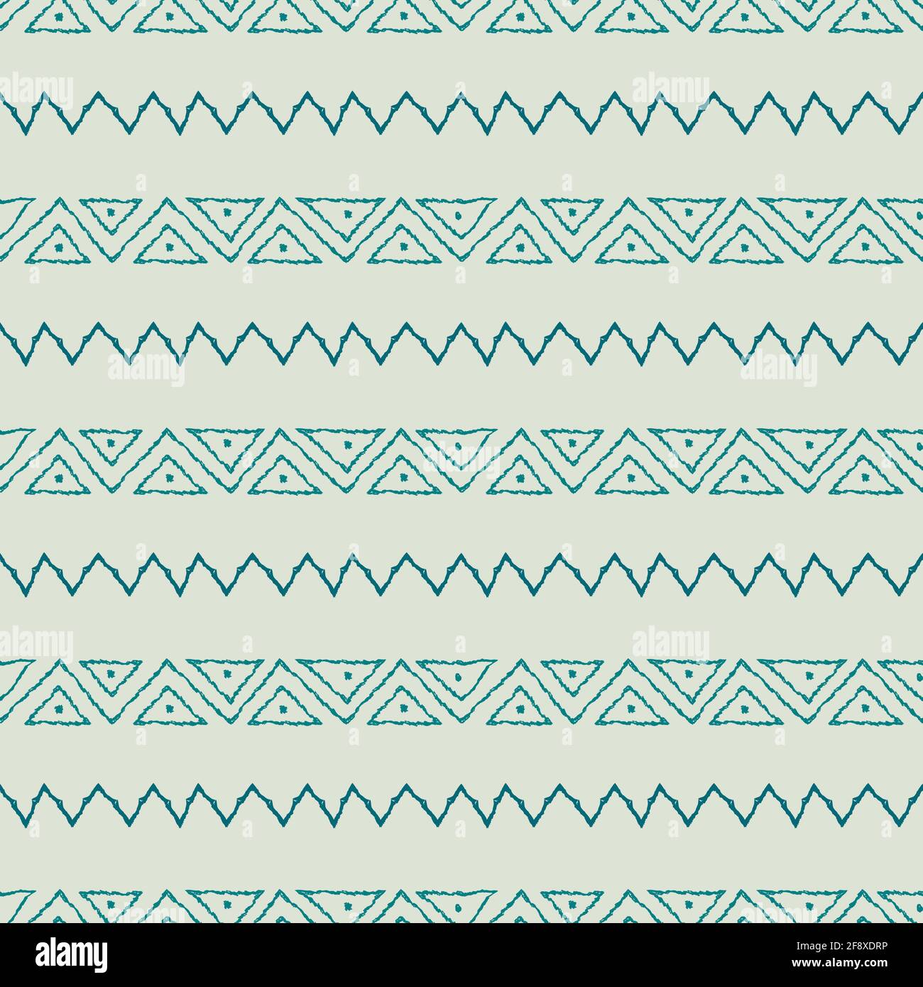 Seamless pattern with geometric elements in tribal style. Prehistoric ...