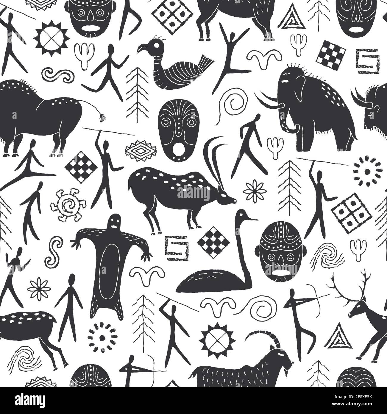 Neolithic petroglyphs Cut Out Stock Images & Pictures - Alamy