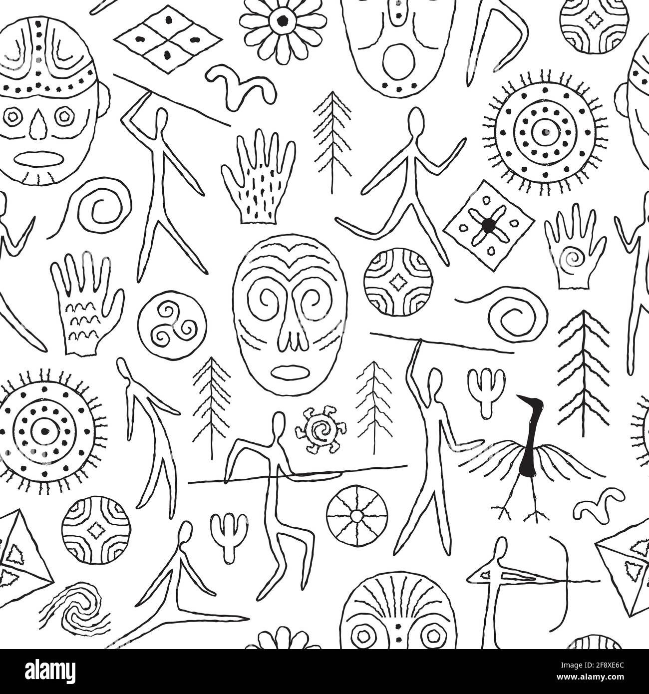 Aboriginal rock art Stock Vector Images - Alamy