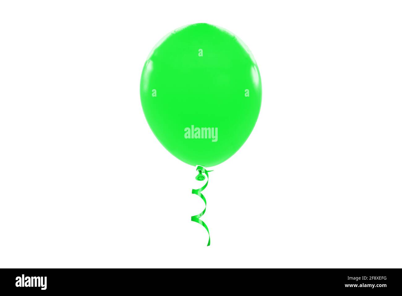 Green balloon isolated on white background Stock Photo - Alamy
