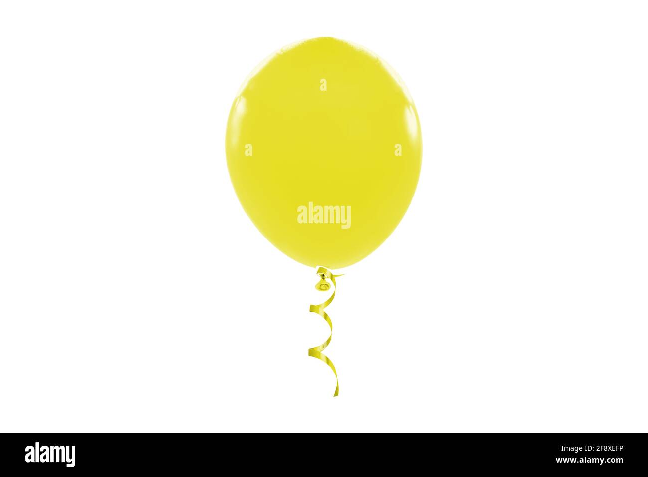 Yellow balloon isolated on white background Stock Photo - Alamy