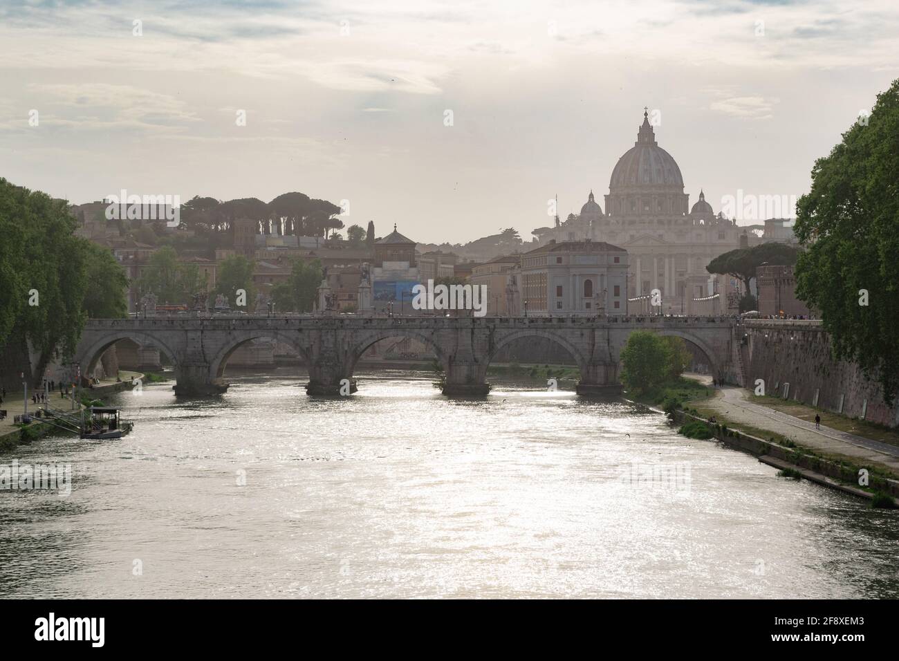 Buildings of the Vatican City from a bridge in Rome Stock Photo - Alamy