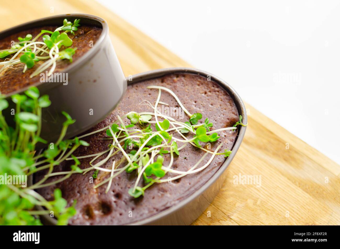 Smooth duck and orange pate, duck liver pâté blended with orange pieces ...