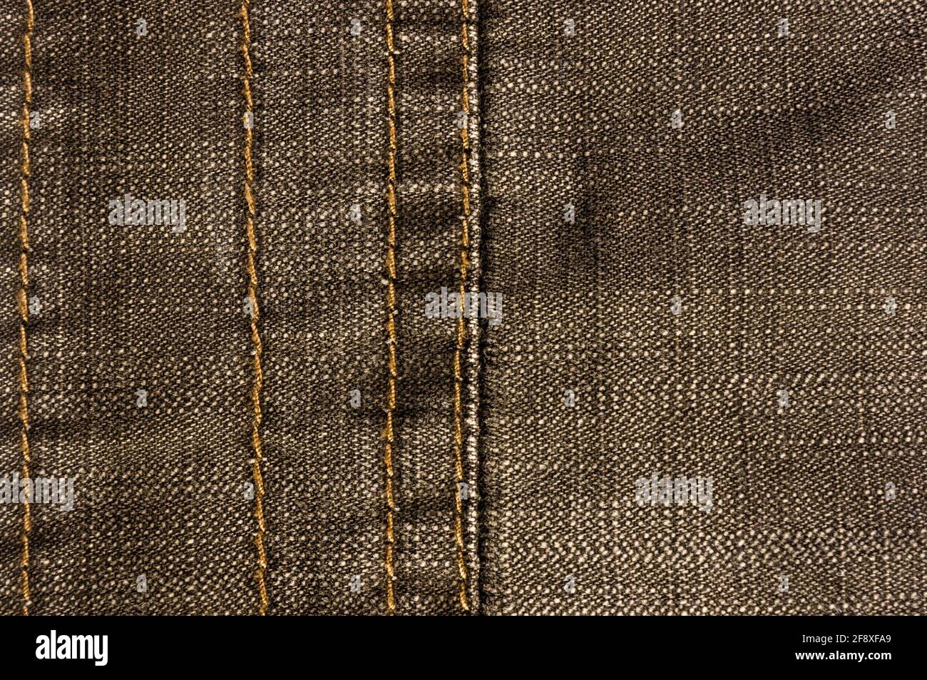 clothing items washed cotton fabric texture with seams, clasps, buttons ...