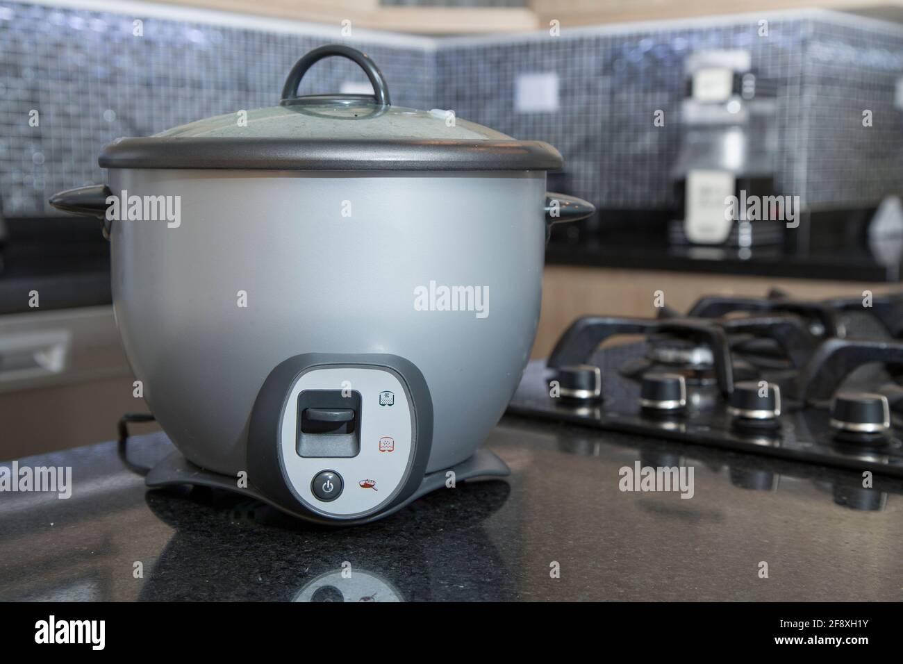 Rice cooker gray Stock Photo - Alamy