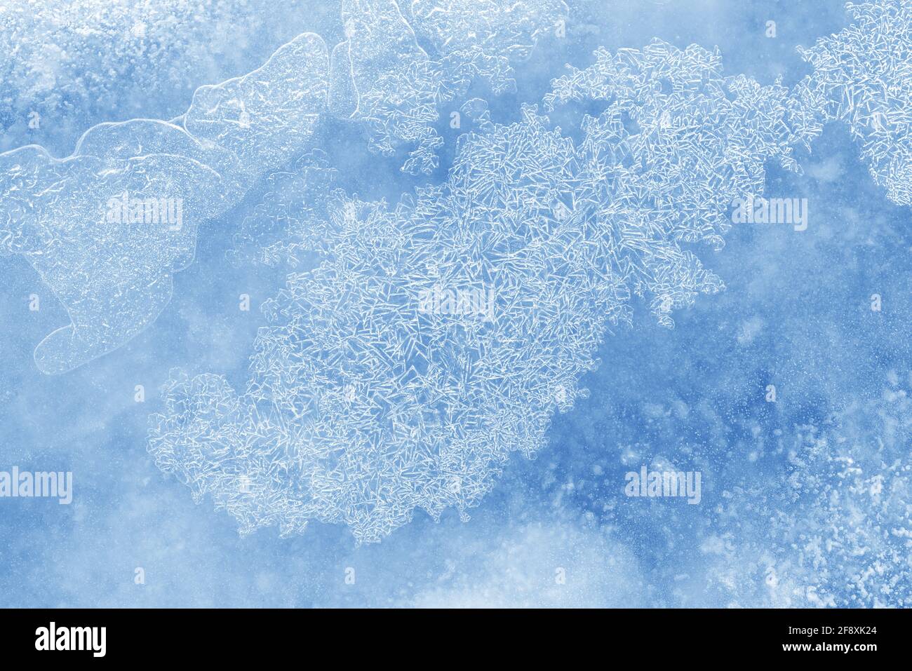 Ice background texture. Frozen water in various geometric abstract ...