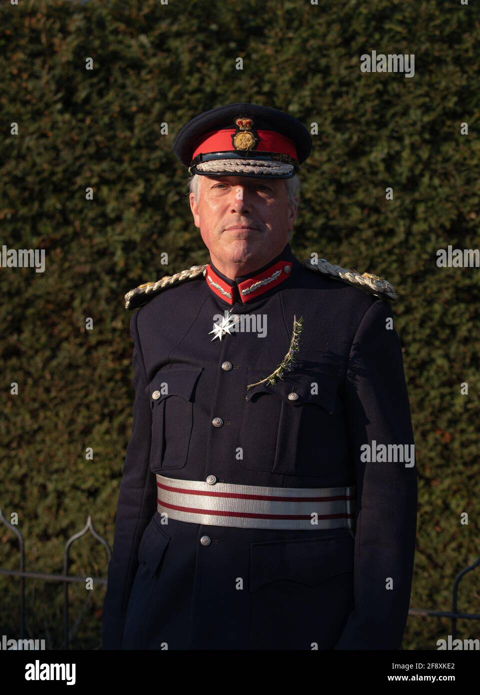 Timothy Cox, Lord Lieutenant of Warwickshire. Photographed at ...