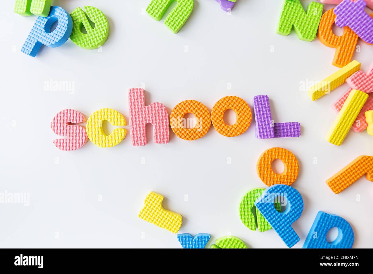 Multicolored letters. Letters for the study of children in kindergarten ...