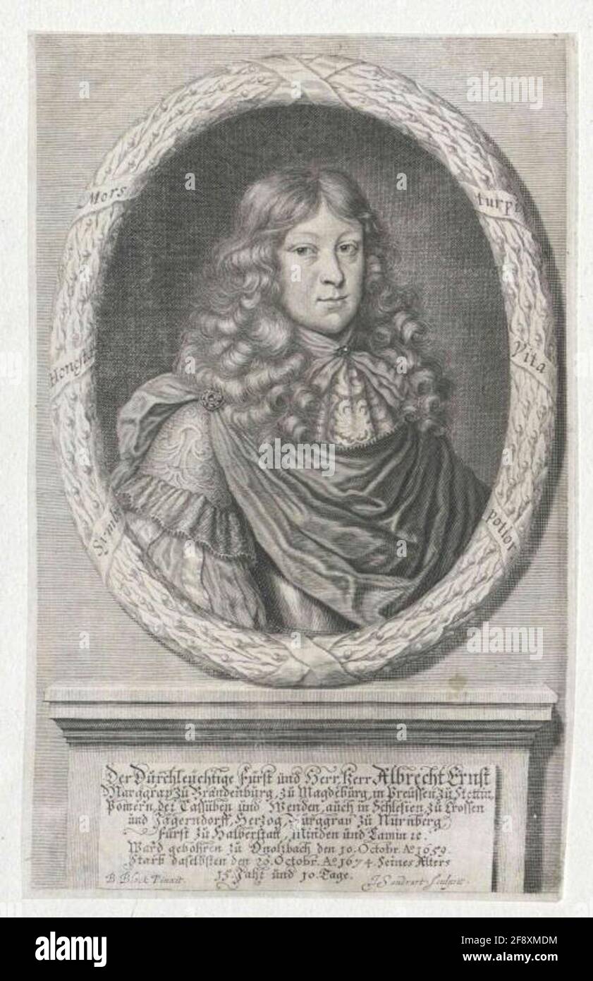 Albrecht Ernst, Markgraf von Brandenburg Stock Photo - Alamy
