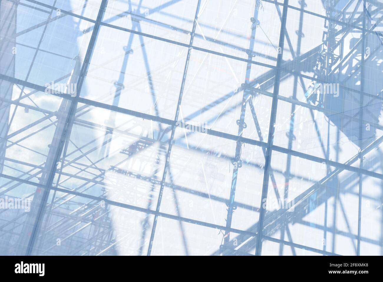 Scaffolding Elements Construction. Metal scaffolding tubes and bars ...