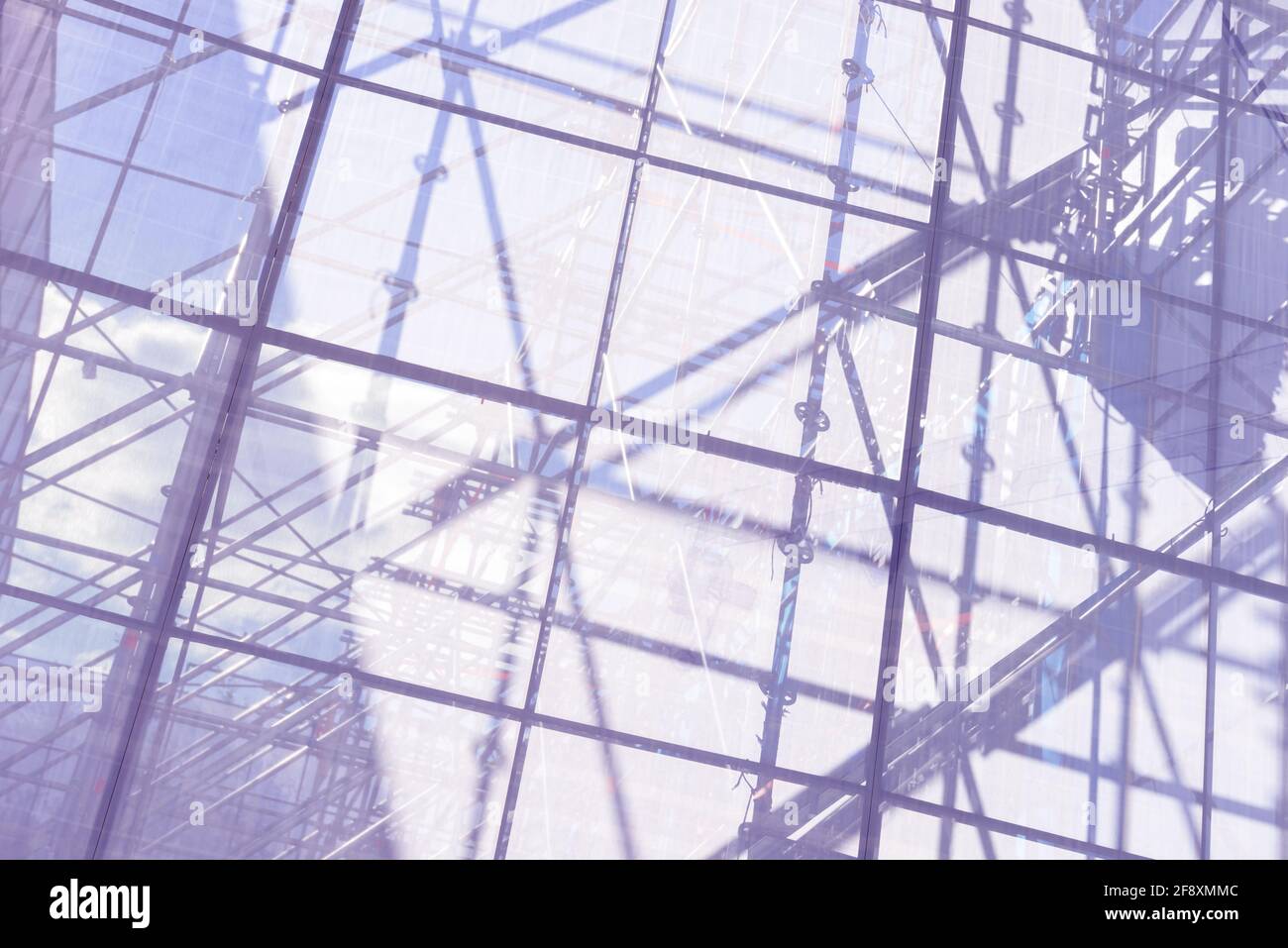 Scaffolding Elements Construction. Metal scaffolding tubes and bars ...