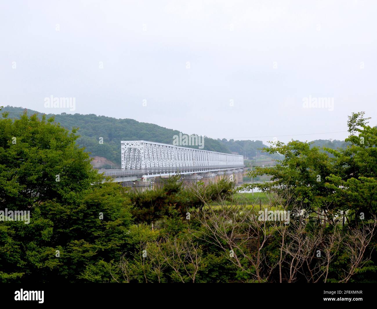 A view of the famous Freedom railroad bridge in Imjingak. At the ...
