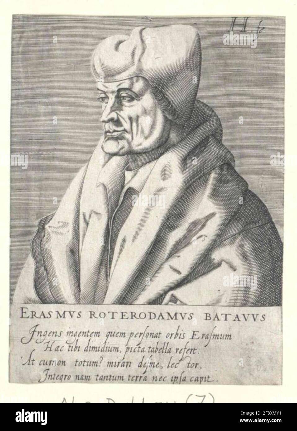 Erasmus of Rotterdam Stecher: Hondius, Hendrik (1 Stock Photo - Alamy