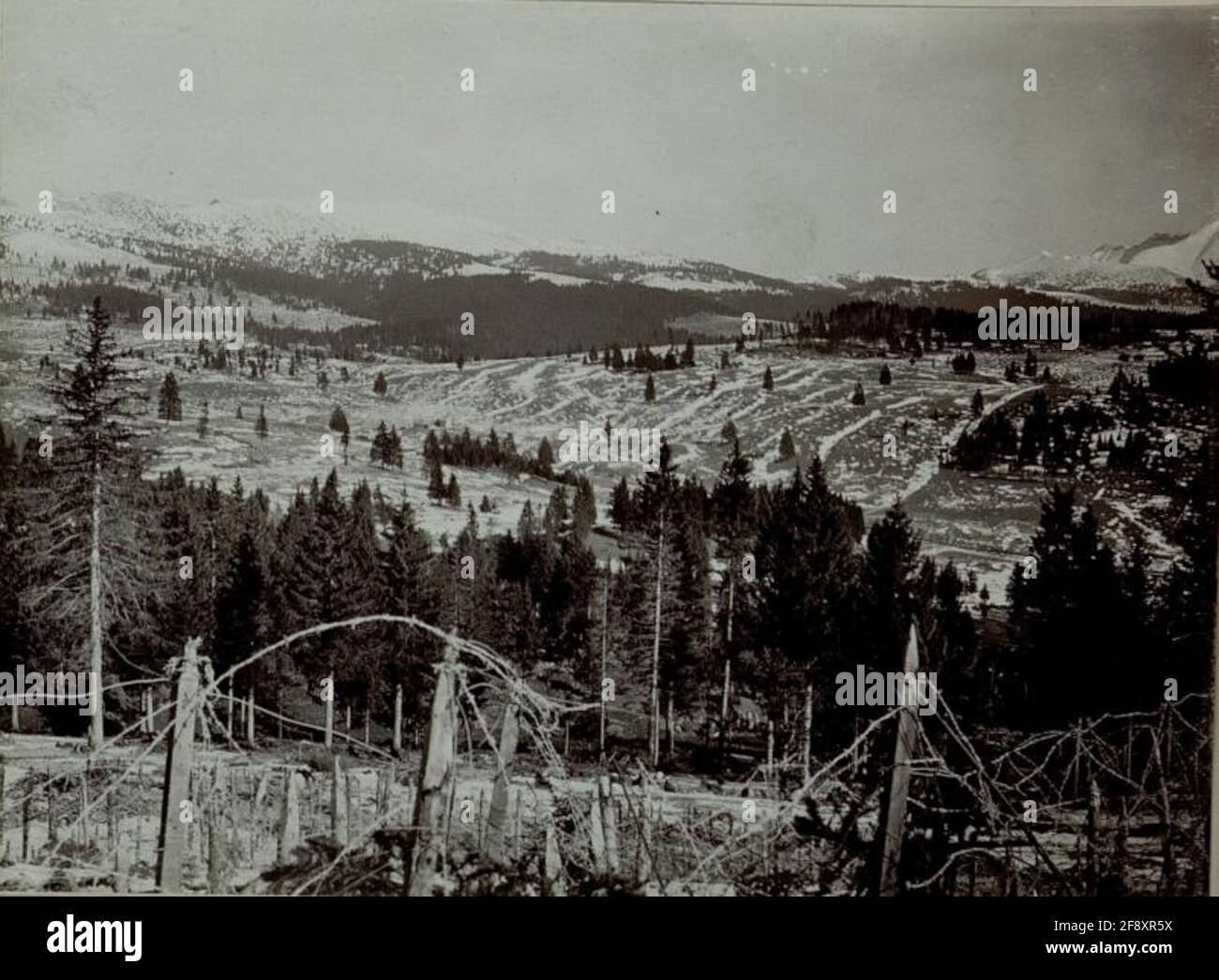 View from the base 38 into the trough in front of the base Stock Photo ...