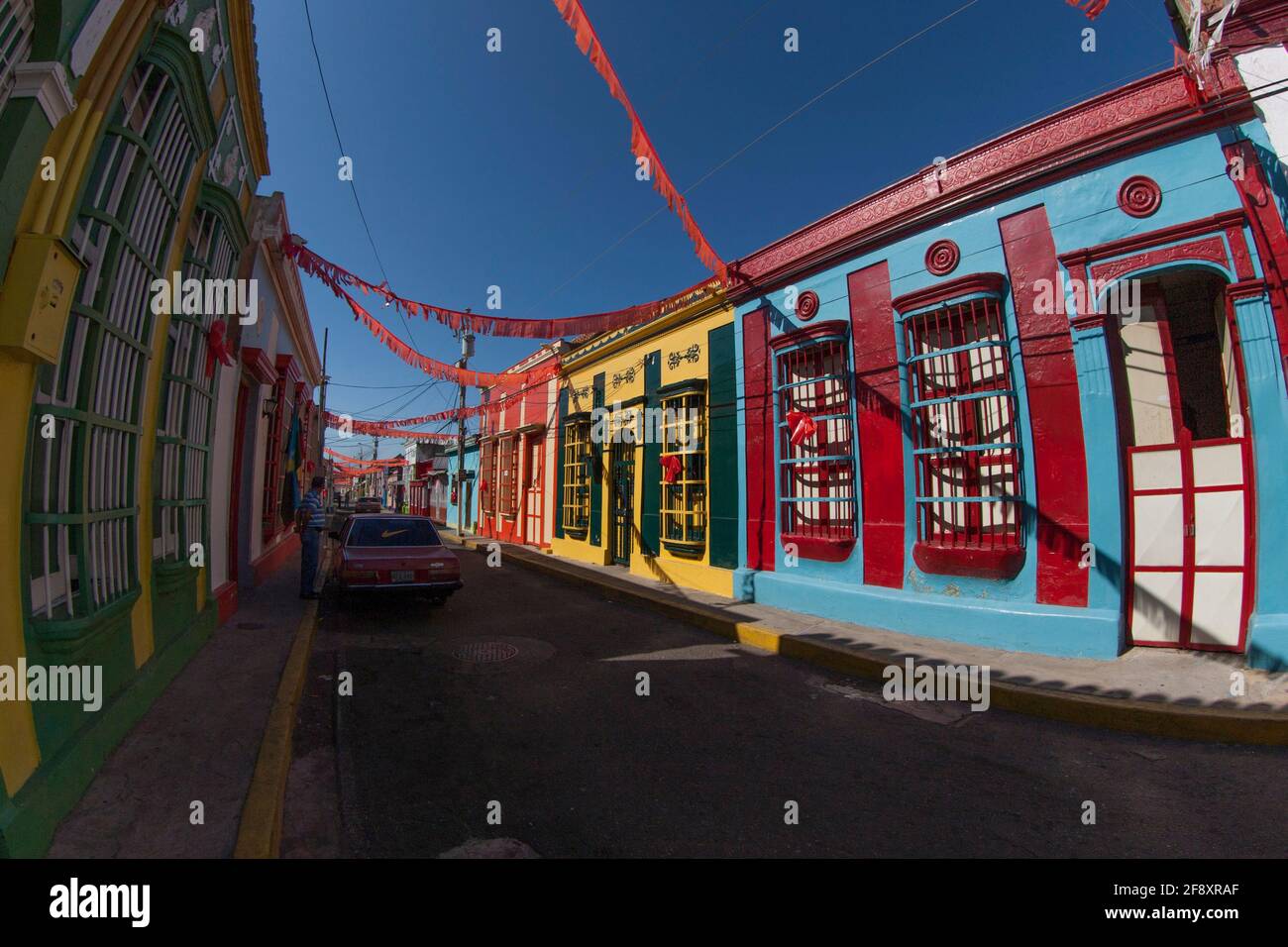 Maracaibo, Venezuela. 18-06-2010. Old style Spanish houses are seen in ...
