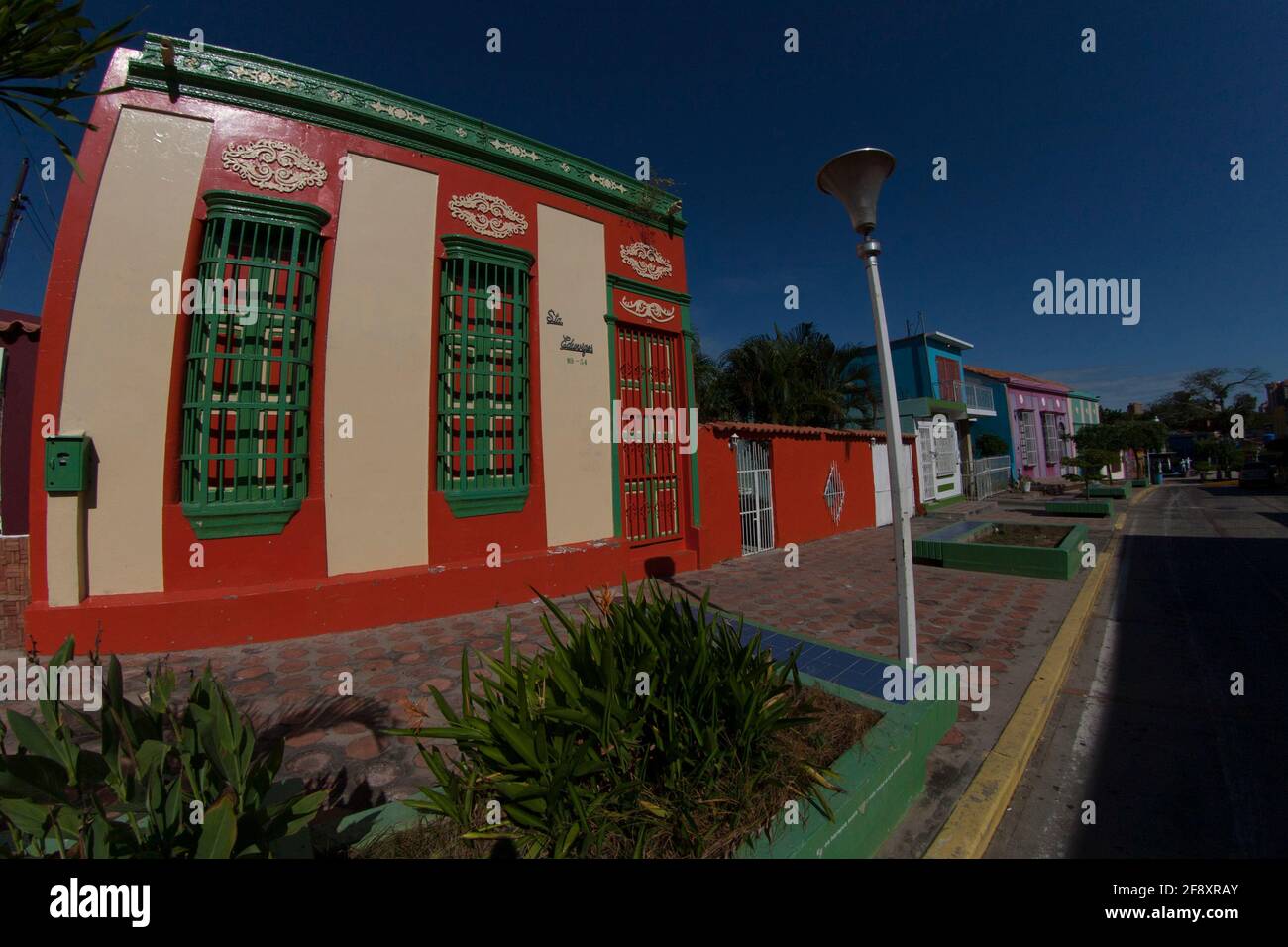 Maracaibo, Venezuela. 18-06-2010. Old style Spanish houses are seen in ...