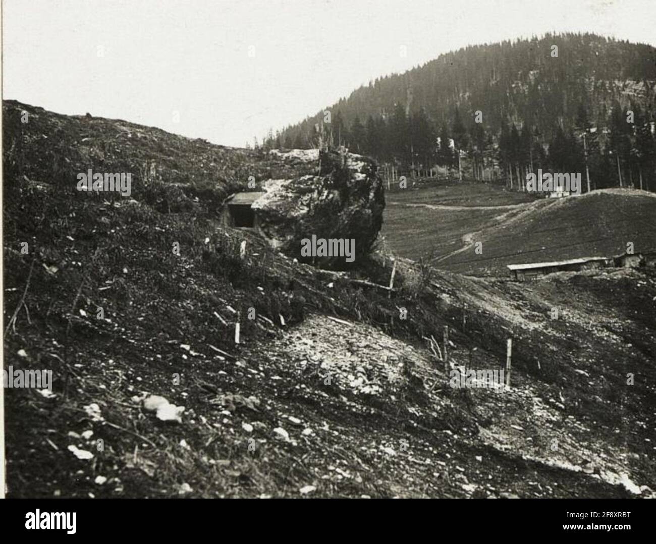 Enemy Machine Gun Cavern at Pian Stock Photo - Alamy