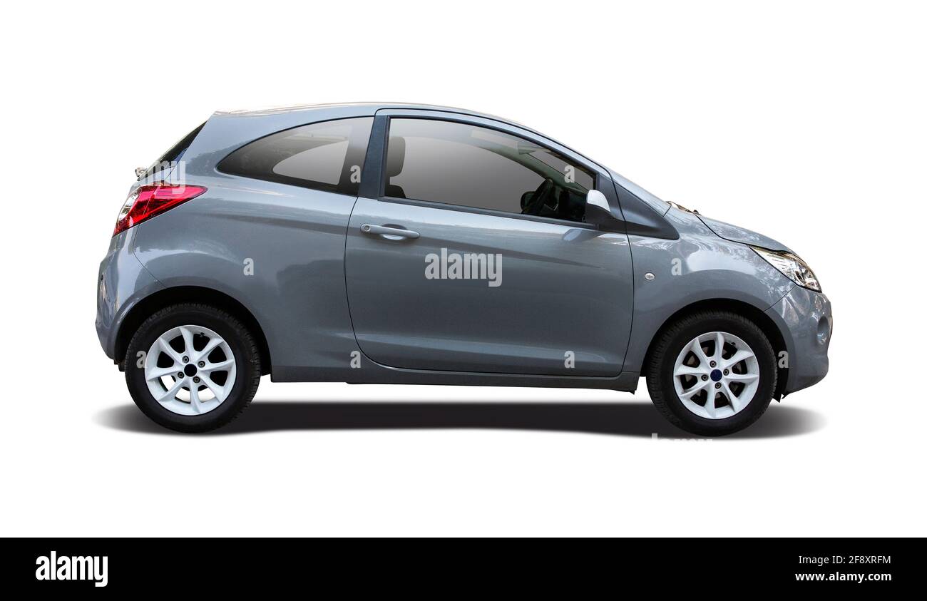 Ford ka sport hatchback car side view isolated on white background ...