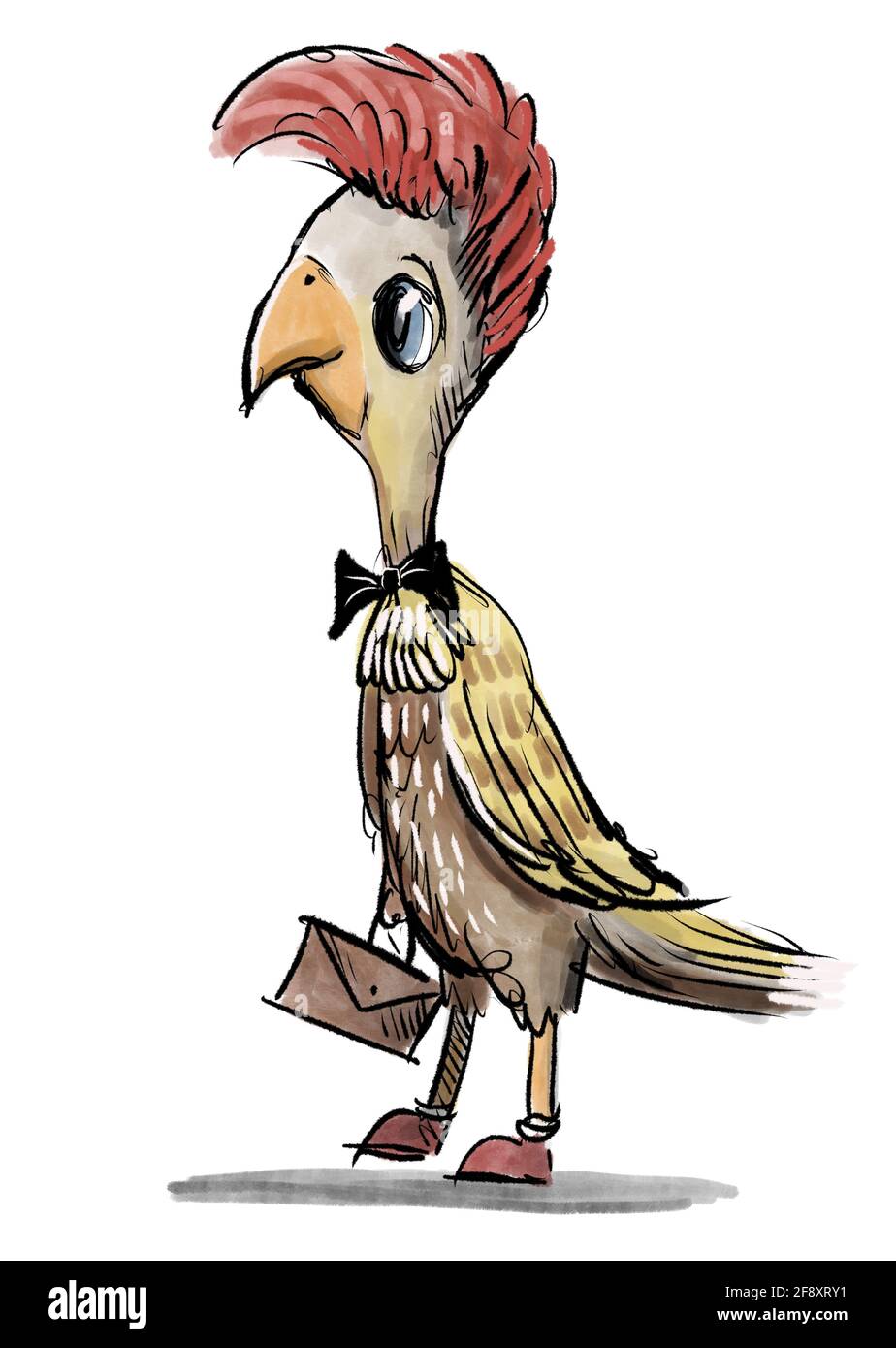 a chicken with a briefcase Stock Photo - Alamy