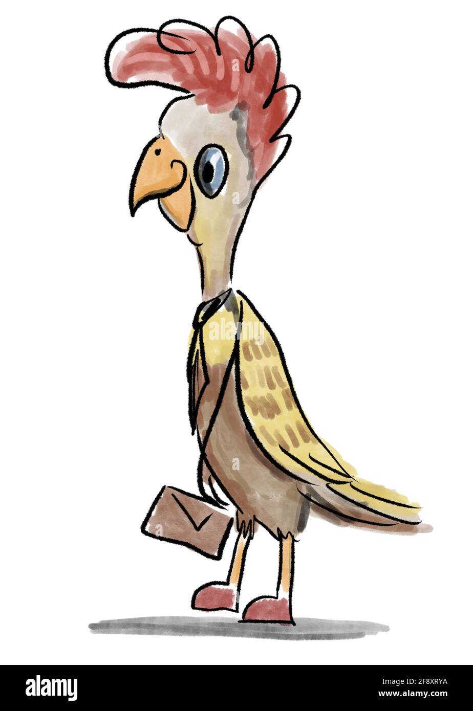 a chicken with a briefcase Stock Photo - Alamy