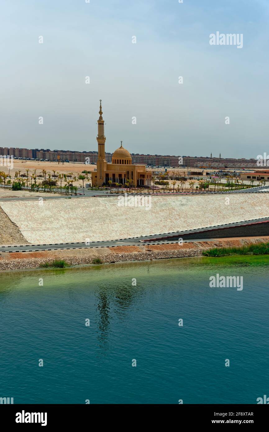 Monument In The Port City Ismailia, Suez Canal, Egypt Stock Photo - Alamy