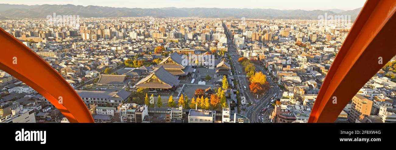 View of city of Kyoto from Kyoto Tower, Japan Stock Photo - Alamy
