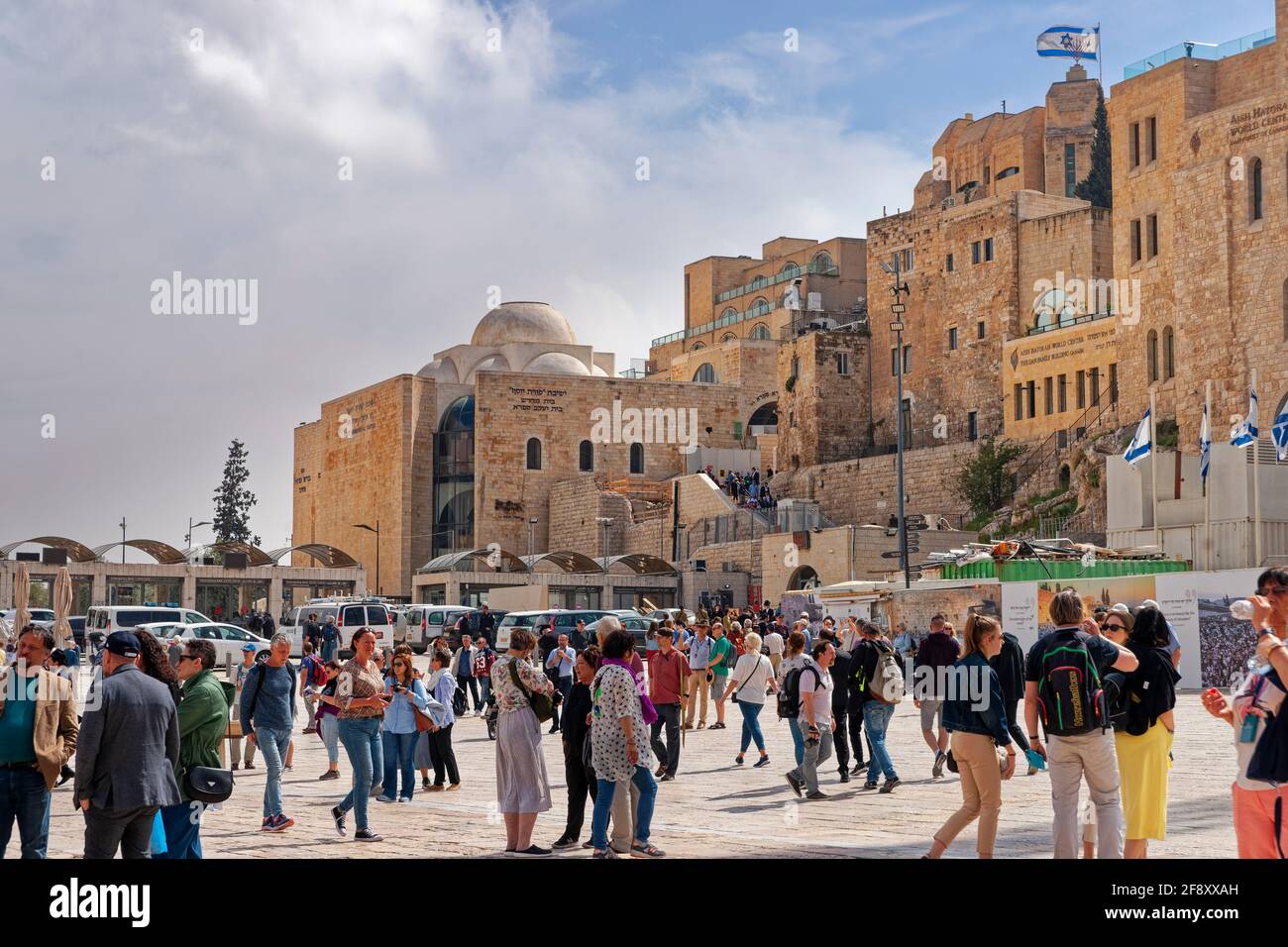 Israel, Aish Hatorah Platz, Temple Mount, Western Wall, Jerusalem Stock ...
