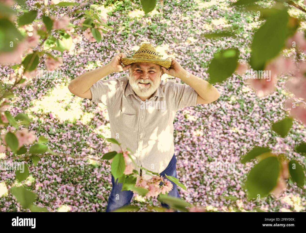 Positive emotions. Happy old age. Cheerful pensioner. Mental health ...
