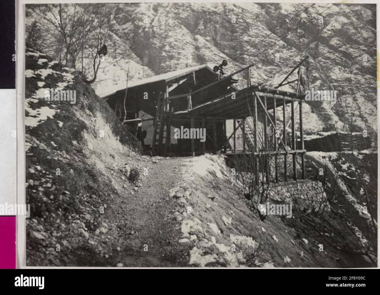 Machine house of the cable car on Kote 1313 Rombon.TalStation Stock ...