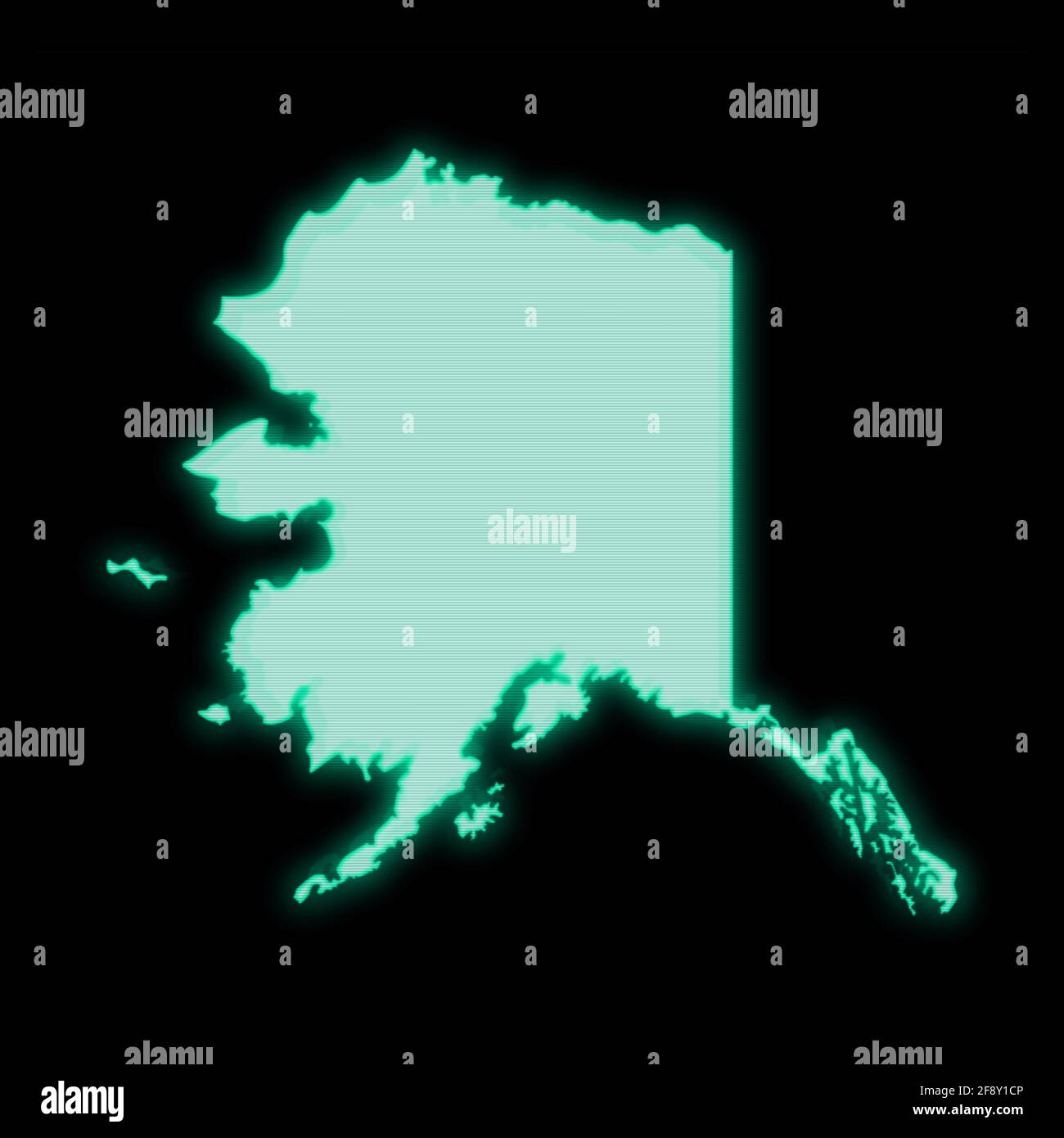 Retro alaska map hi-res stock photography and images - Alamy
