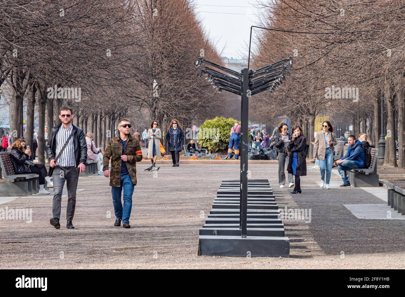 Russia, Moscow. People walk in a street Stock Photo - Alamy