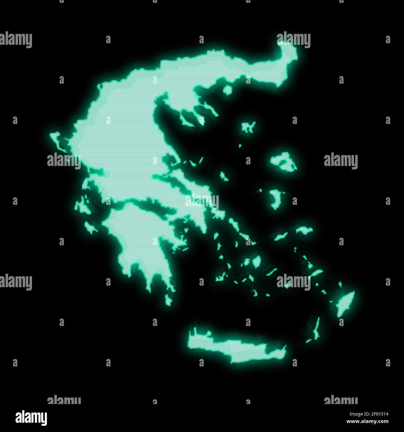 Map greece old green hi-res stock photography and images - Alamy